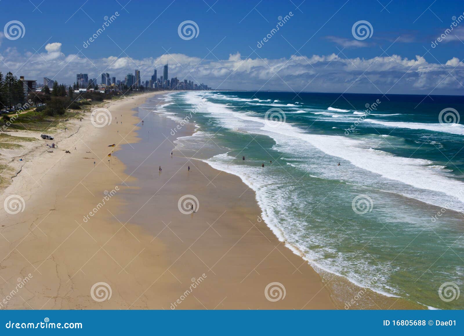 Gold Coast beaches stock photo. Image of residential - 16805688