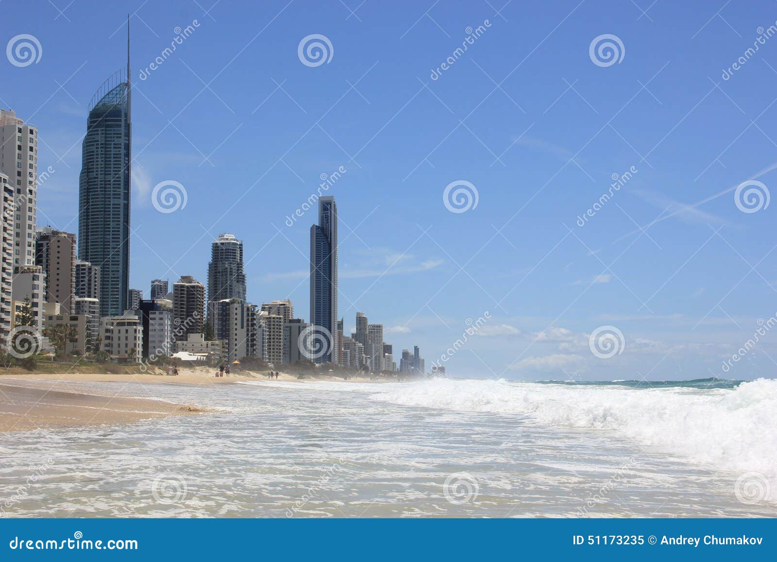 Gold Coast editorial image. Image of beach, waves, australia - 51173235