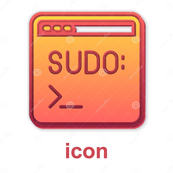 Gold Code Terminal Icon Isolated on White Background. Browser Window ...