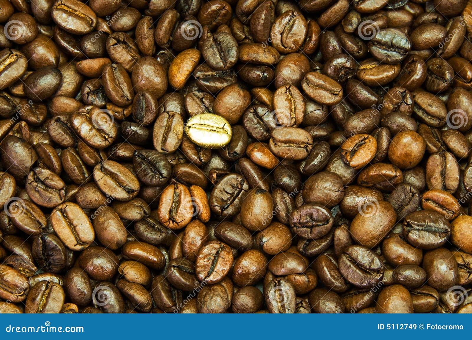 Gold coffee bean stock image. Image of background, breakfast - 5112749