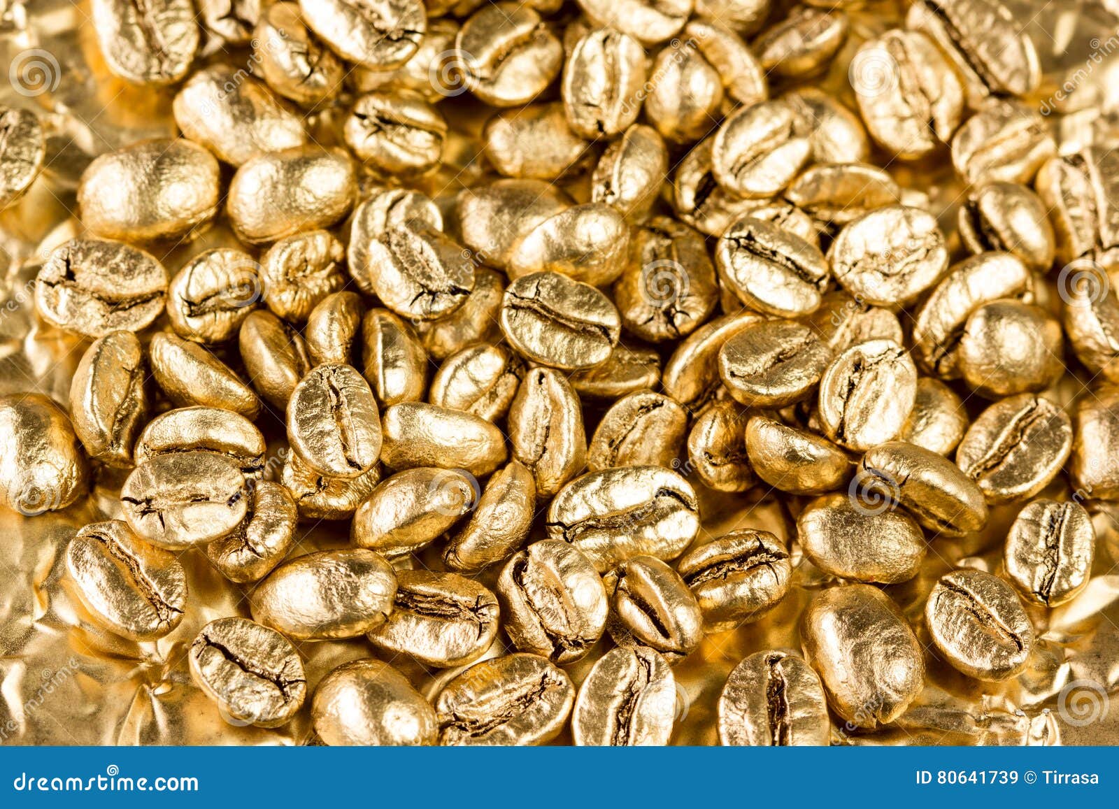 Gold coffee beans stock image. Image of yellow, texture - 80641739