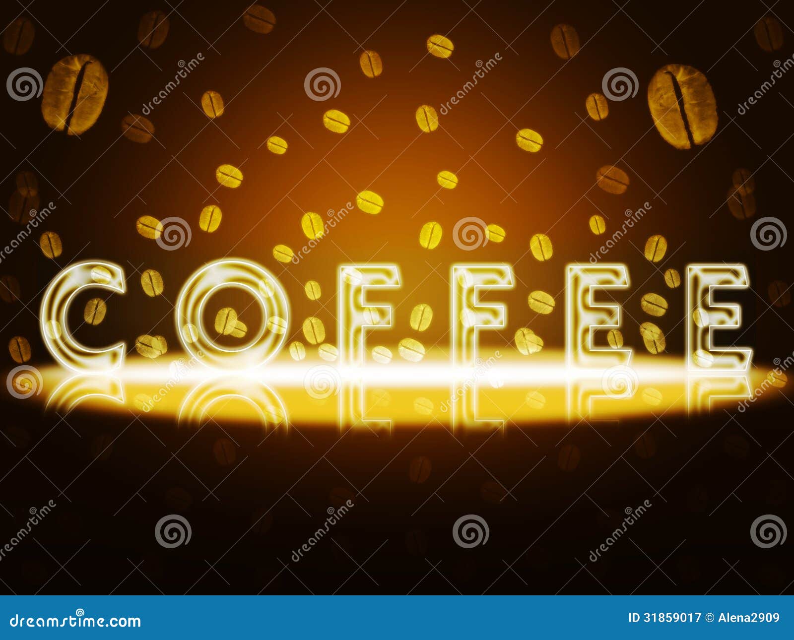 Gold coffee. stock illustration. Illustration of drink - 31859017