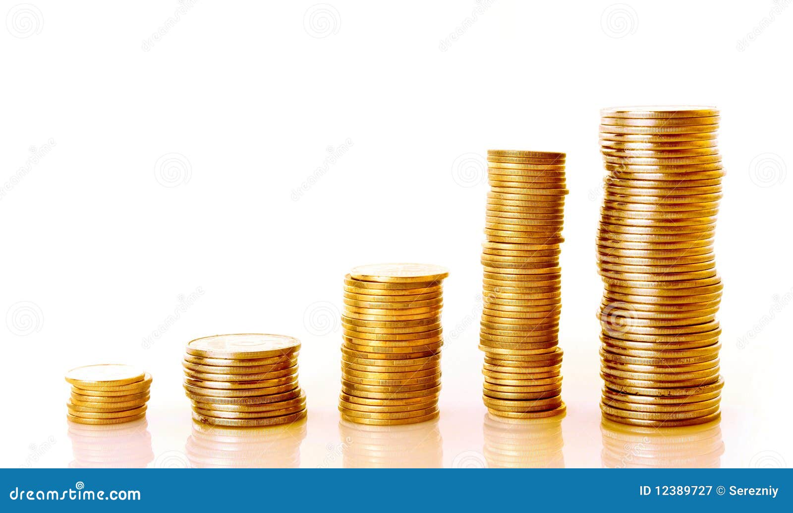 Gold coin stock image. Image of earnings, column, coins - 12389727