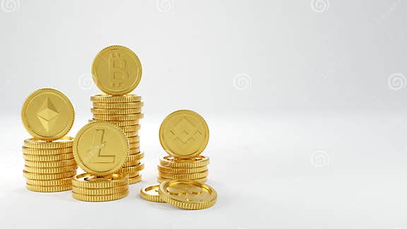 Gold Coin 3D Renderings. Set of Cryptocurrencies Golden Coin Bitcoin ... Gold Coin 3D Renderings. Set of Cryptocurrencies Golden Coin Bitcoin ...