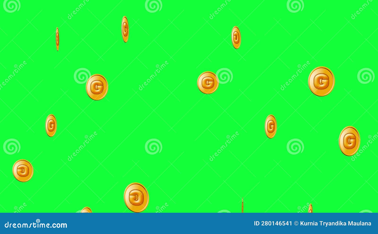 Gold Coin Dinar Falling Greenscreen Animation Stock Video - Video of ...