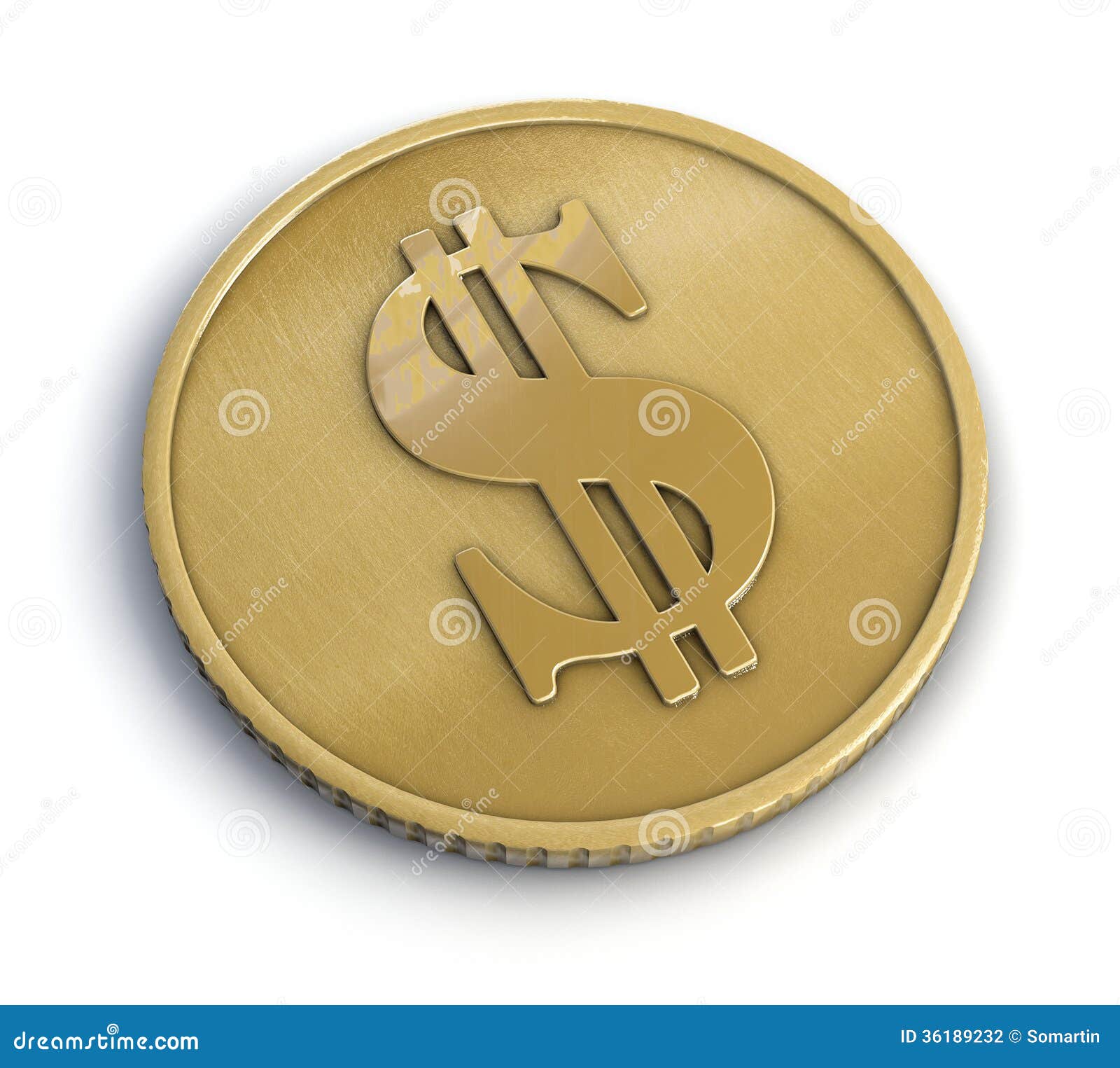 Gold Coin Money And Dollar Bill. Stock Photo | CartoonDealer.com #77850270