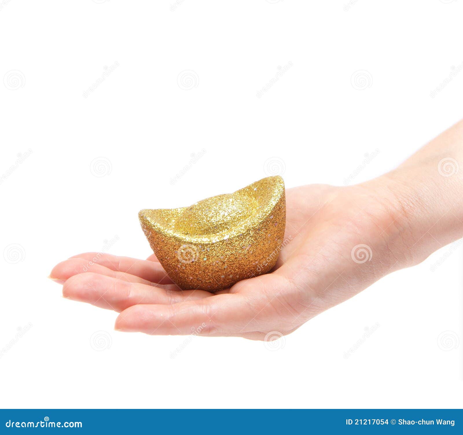 Gold Coin Holding on a Hand Stock Photo - Image of increase, sell: 21217054