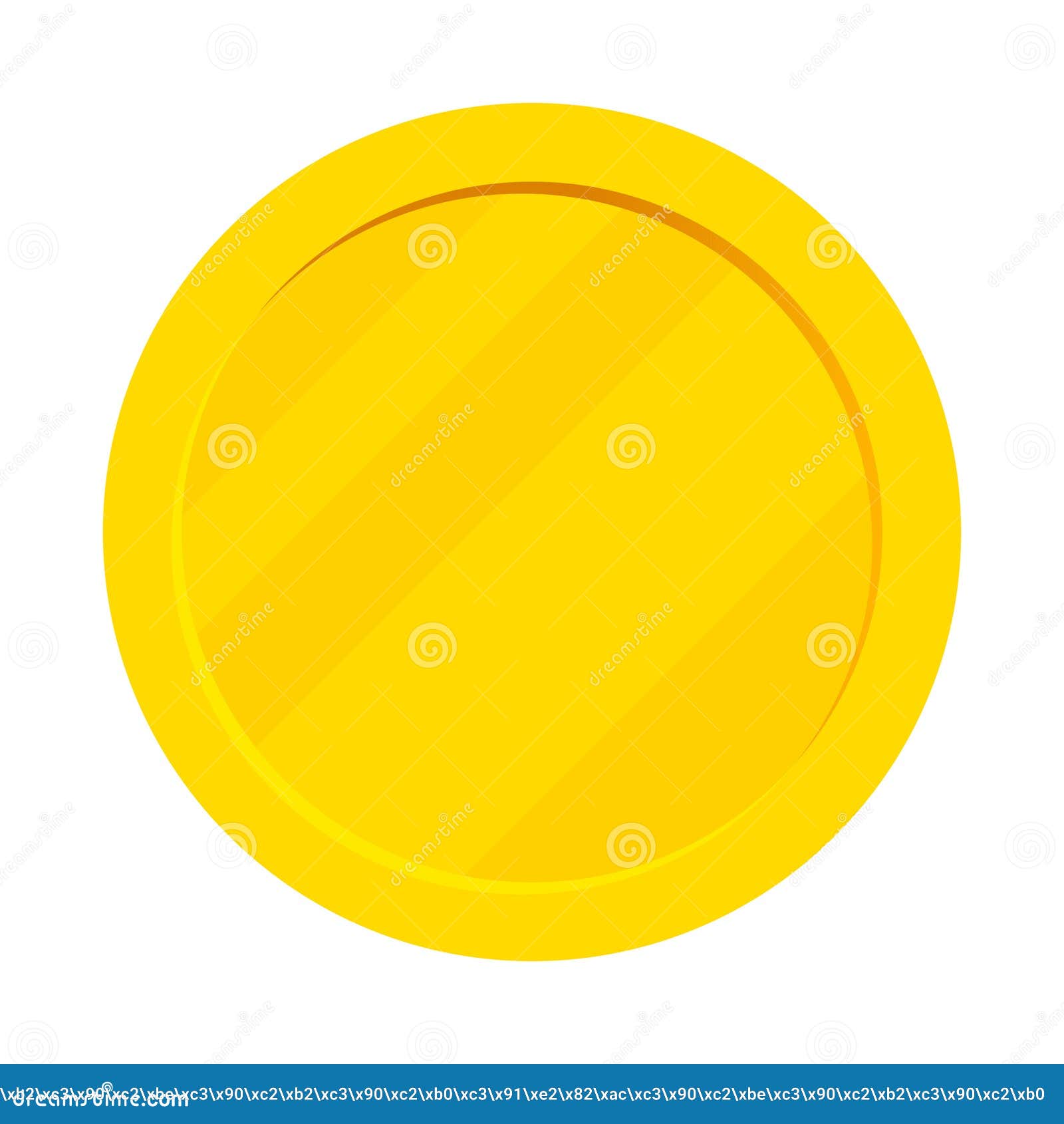 Gold Coin Isolated on White Background. Vector Illustration Stock ...
