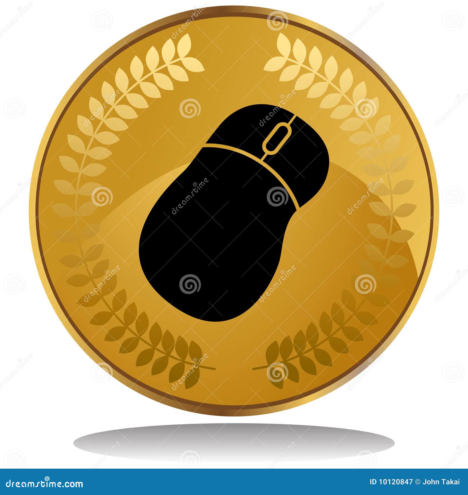 Gold Coin - Mouse stock vector. Illustration of equipment - 10120847
