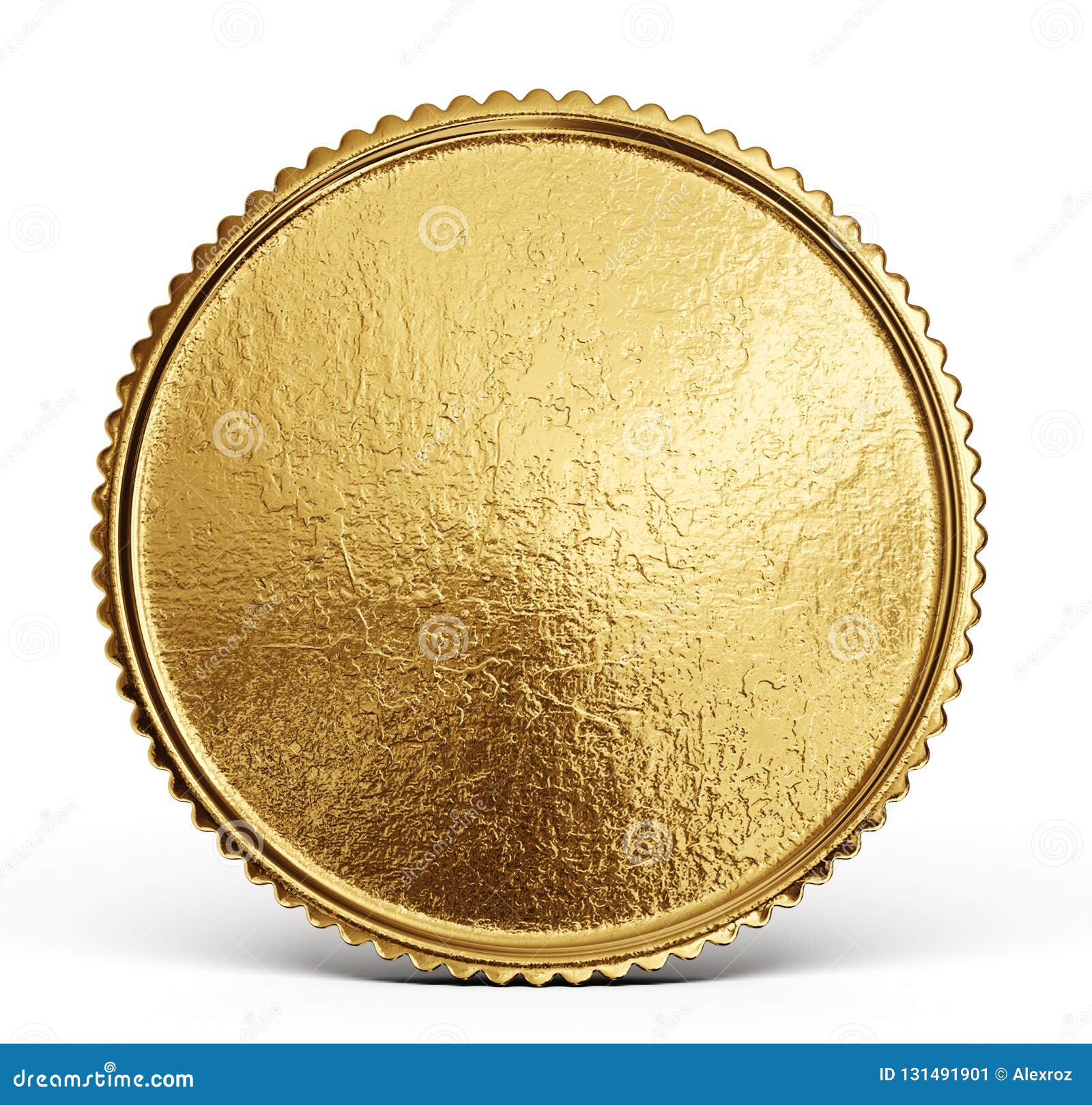 Gold Coin Sign Isolated on a White Backgrond. Stock Illustration ...