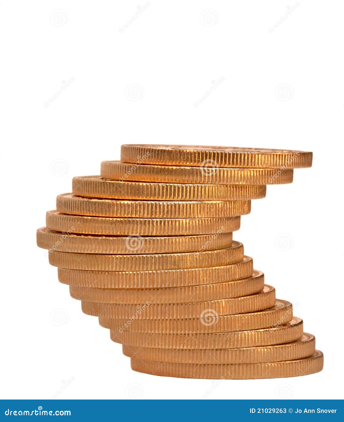 Gold coin stack stock image. Image of unbalanced, gold - 21029263