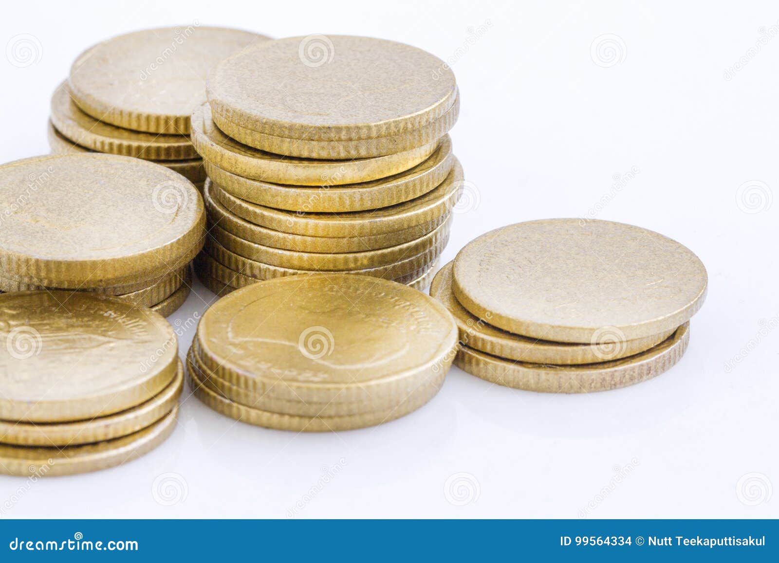 Gold coin stack stock photo. Image of gain, income, exchange - 99564334