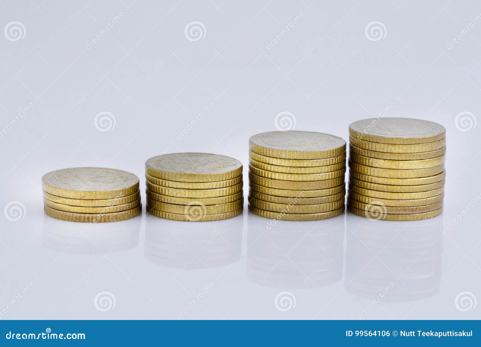 Gold coin stack stock photo. Image of monetary, income - 99564106