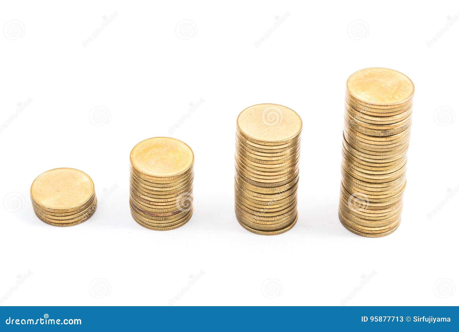 Gold coin stack stock image. Image of credit, currency - 95877713