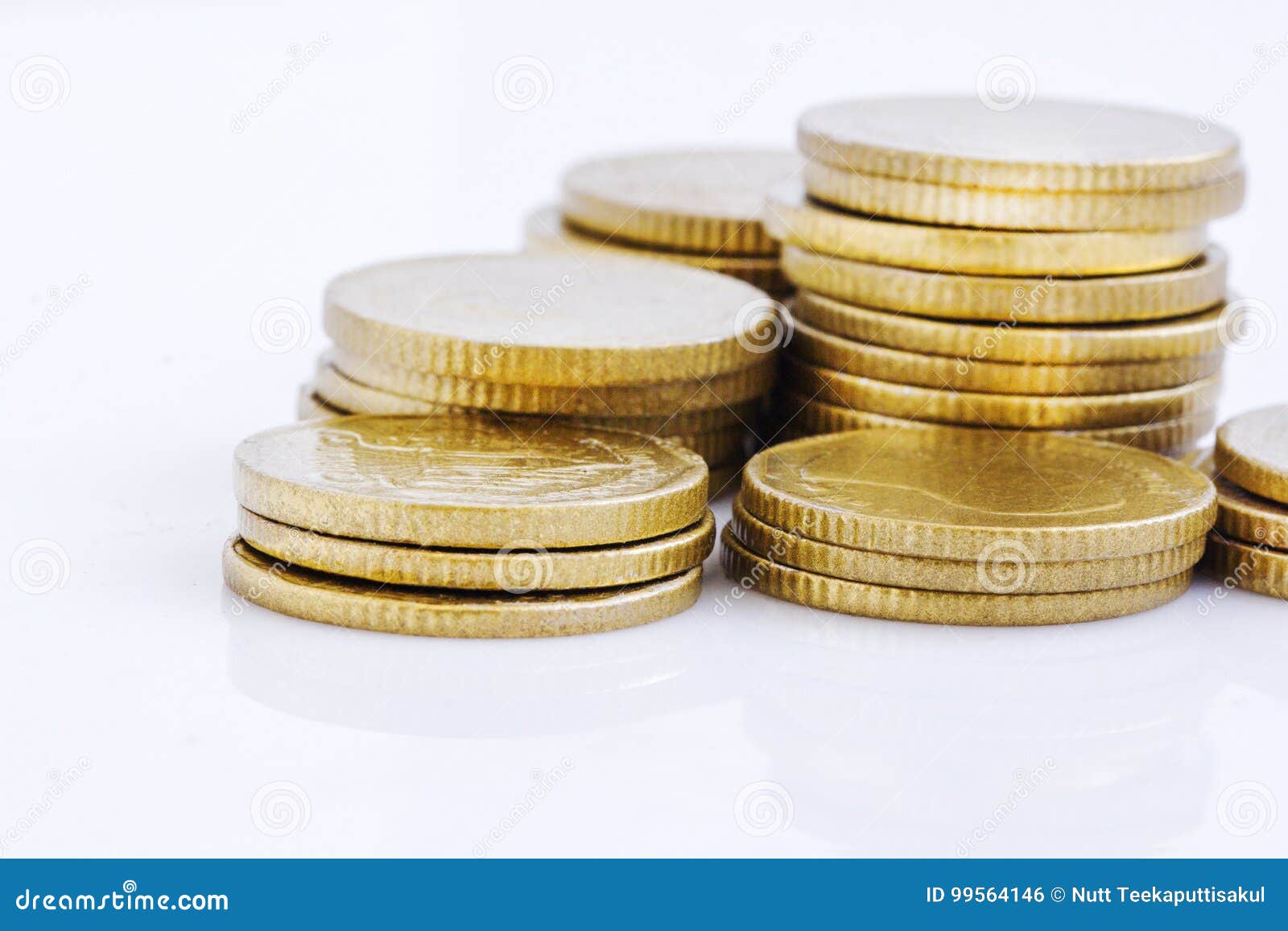 Gold coin stack stock photo. Image of monetary, business - 99564146