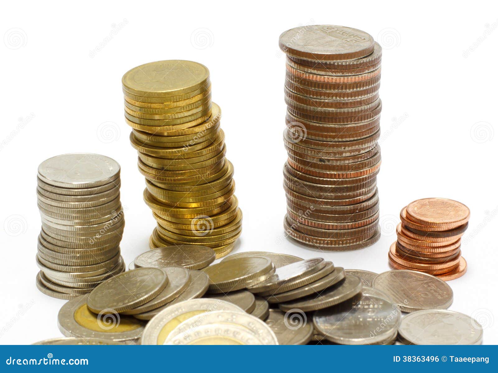 Gold coin stack stock photo. Image of gold, home, income - 38363496