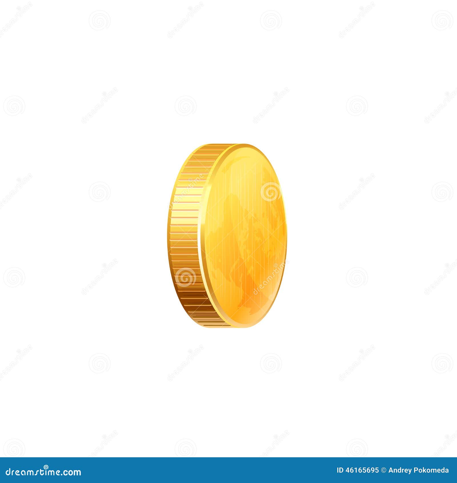 Gold coin. Vector stock vector. Illustration of payment - 46165695
