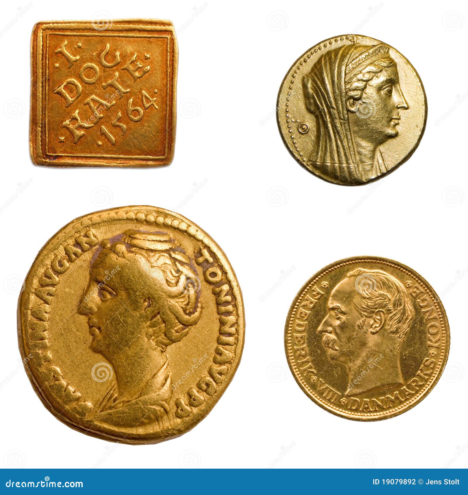 Gold coins stock photo. Image of antique, ducat, isolated - 19079892