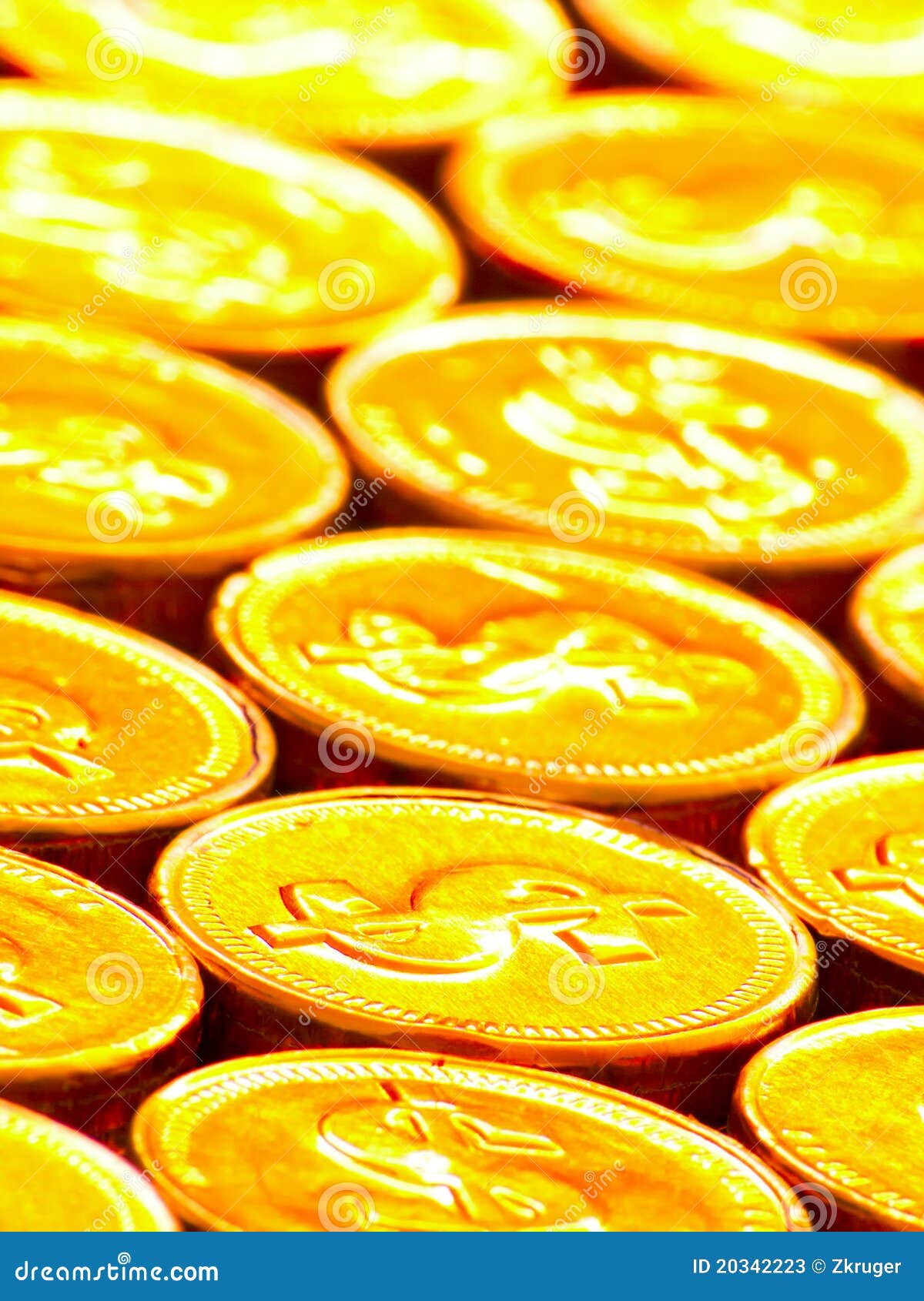 Gold coins stock image. Image of coins, candy, food, objects - 20342223