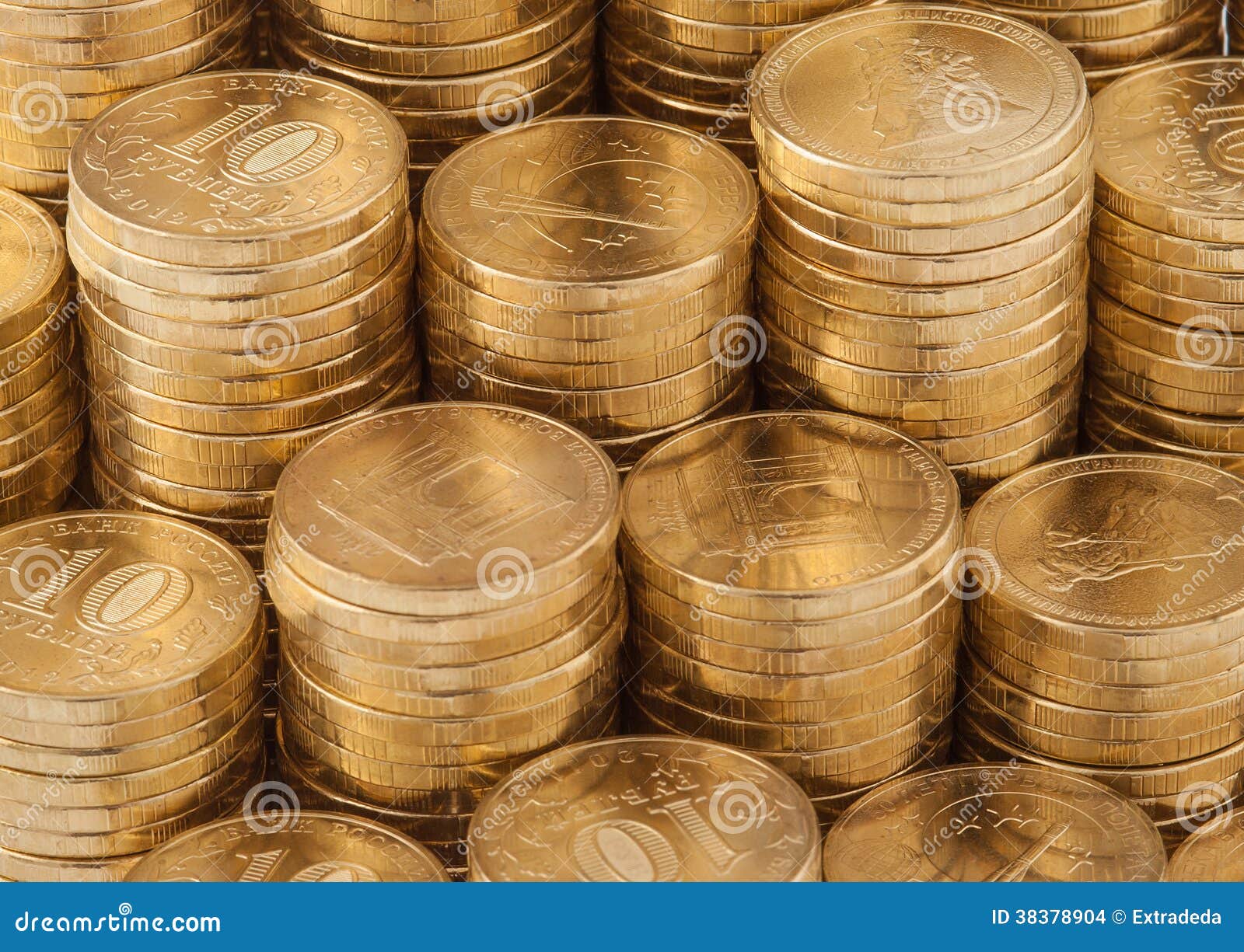 Gold coins. stock photo. Image of abstract, business - 38378904