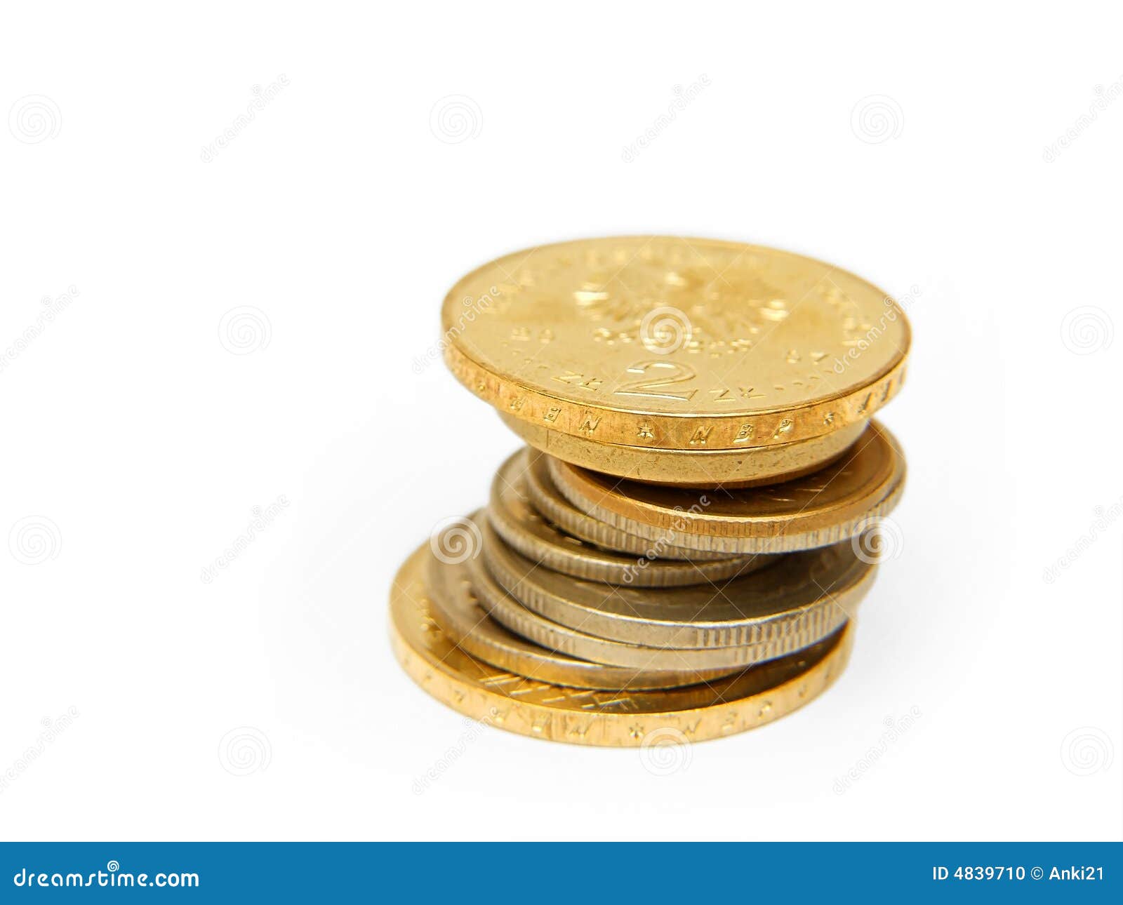Gold coins stock photo. Image of golden, market, cent - 4839710