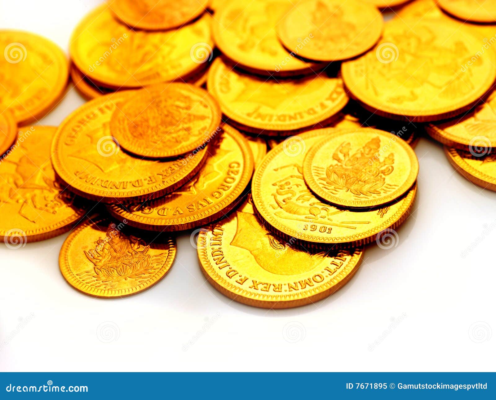 Gold coins stock image. Image of king, wealth, golden - 7671895