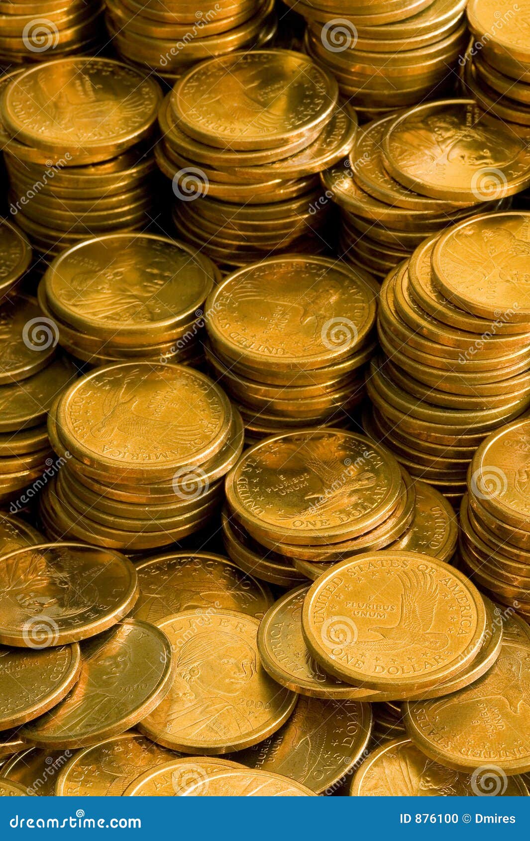 Gold coins stock photo. Image of currency, reserve, sacagawea - 876100