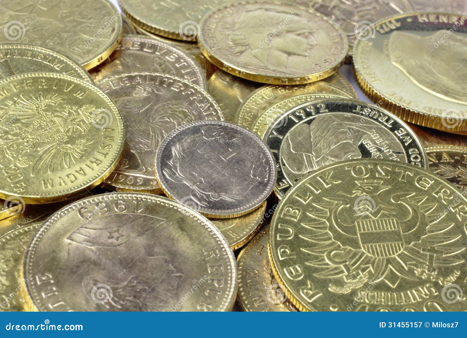 Gold coins stock image. Image of savings, valuable, business - 31455157