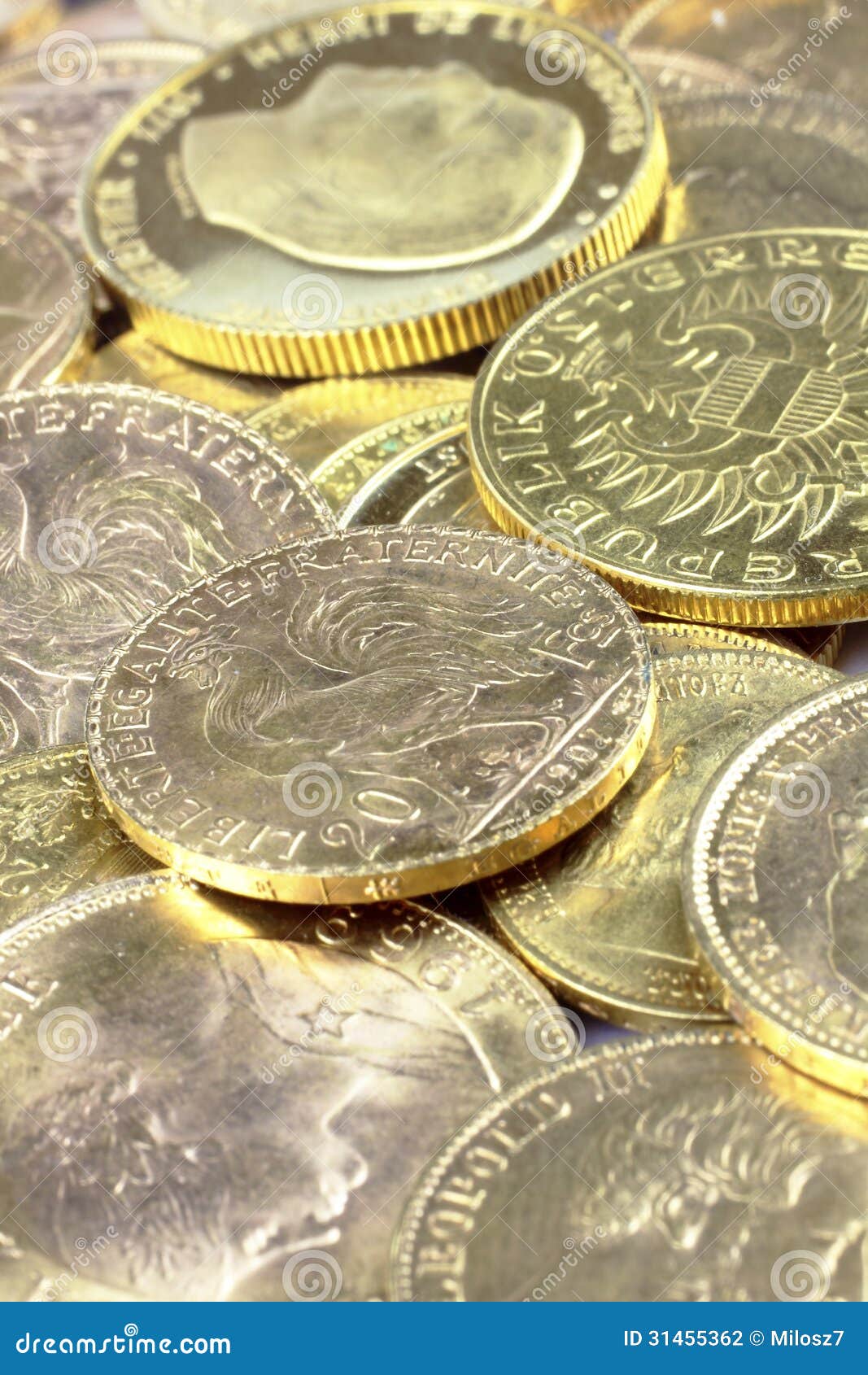 Gold coins stock photo. Image of investment, golden, savings - 31455362