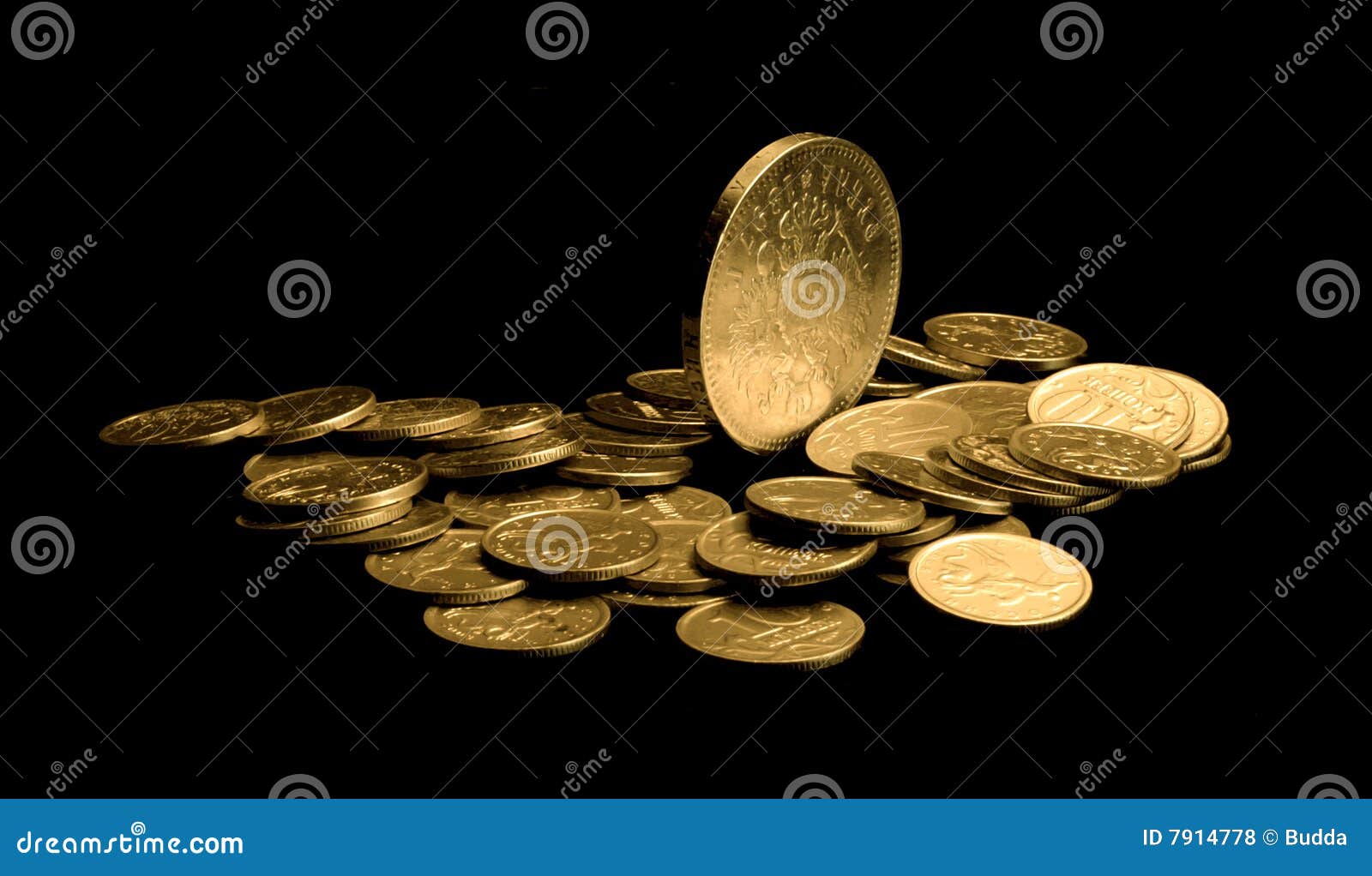 Gold coins close-up stock photo. Image of riches, wealth - 7914778