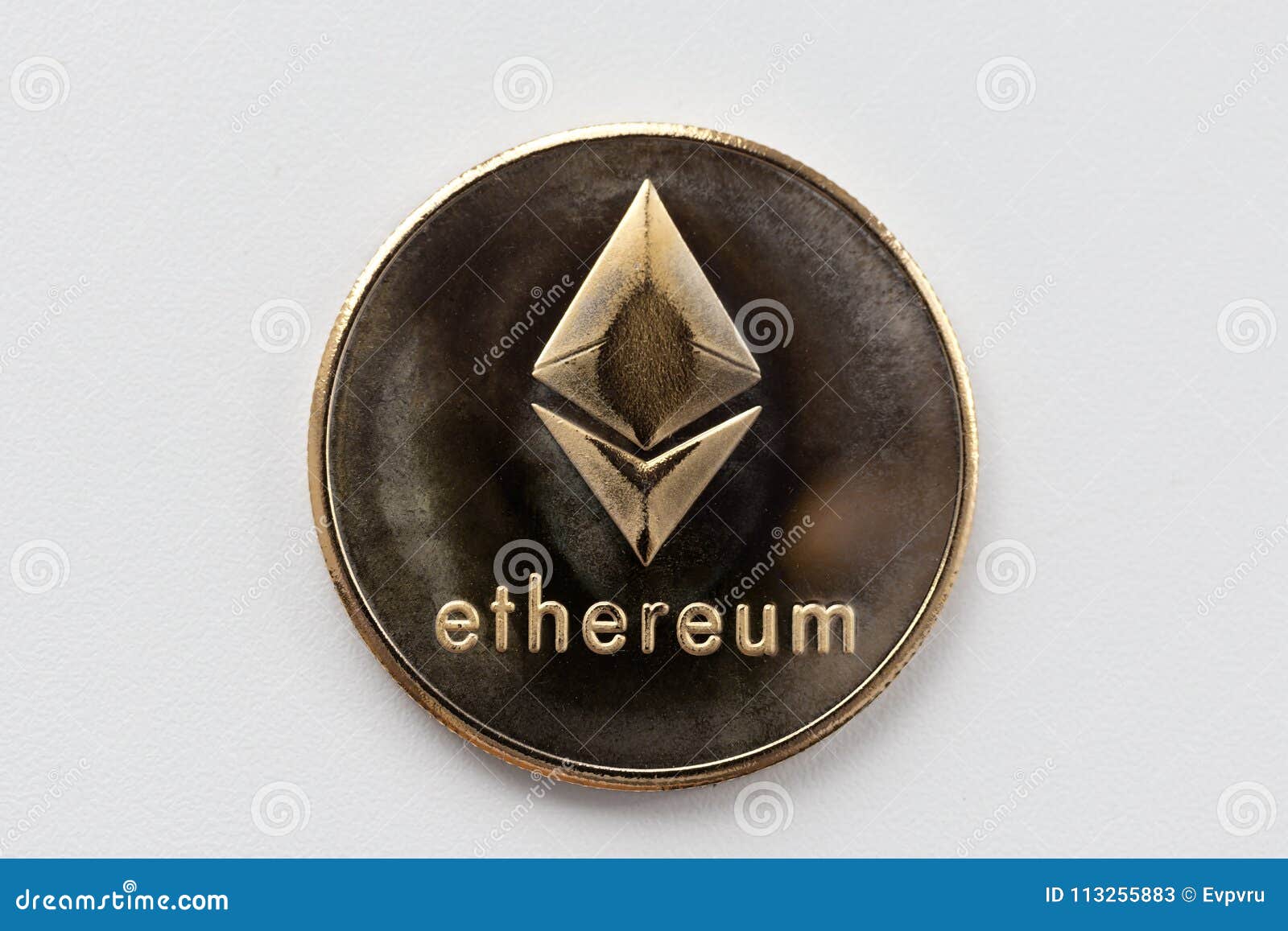Gold Coins Ethereum, Cryptography Editorial Stock Photo - Image of technology, cash: 113255883