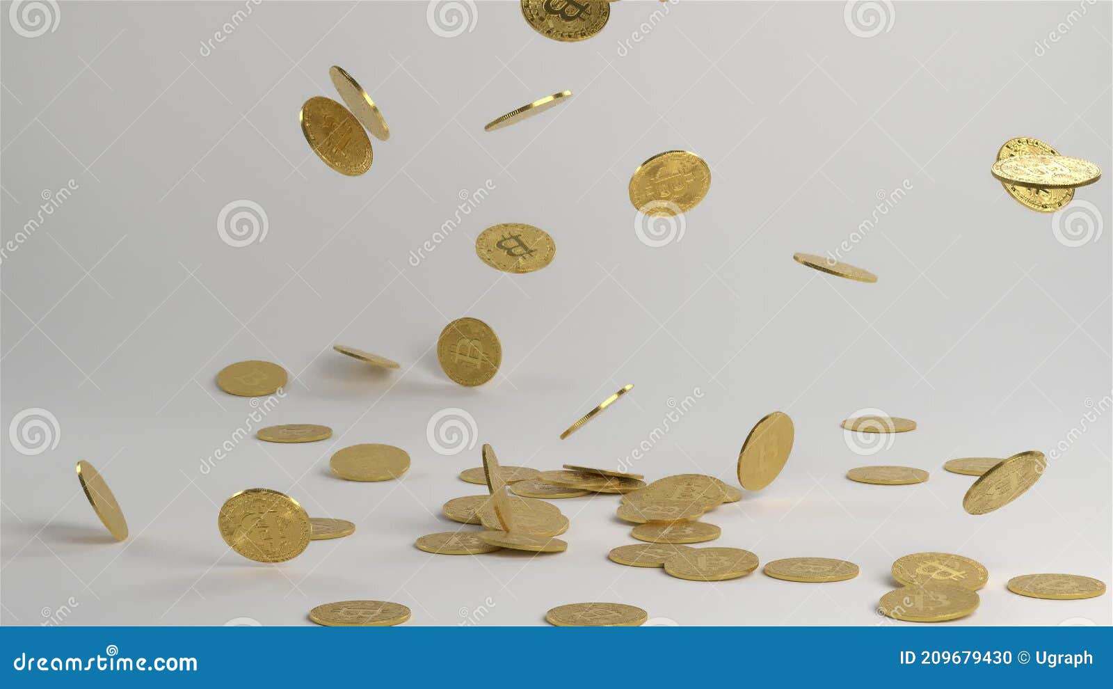 The Gold Coins Falling Down. 3D Animation. Stock Footage - Video of ...