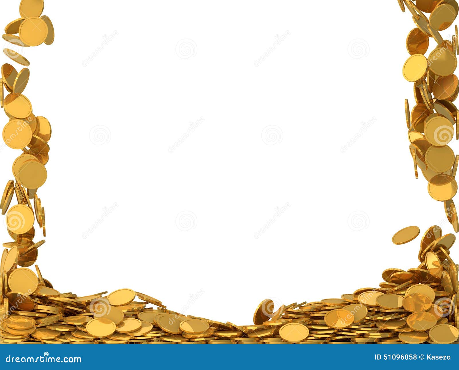 Gold coins stock illustration. Illustration of white - 51096058