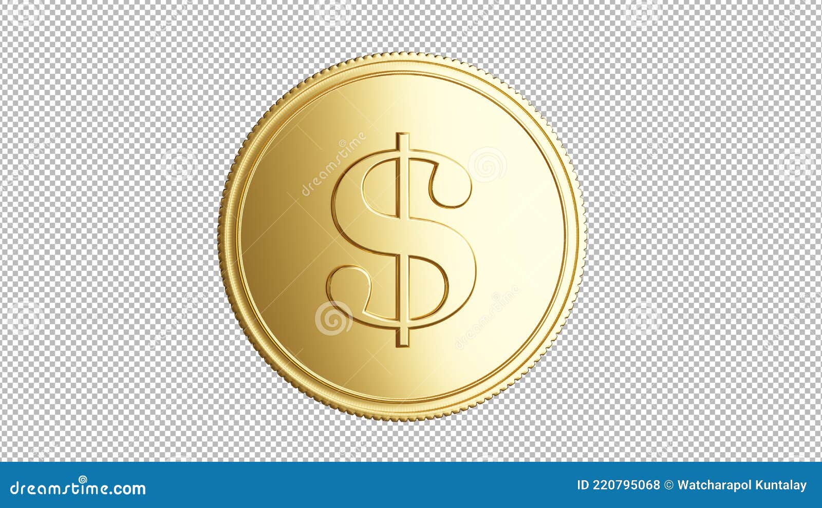 Gold Coins Isolated on Transparency with Clipping Path Stock ...