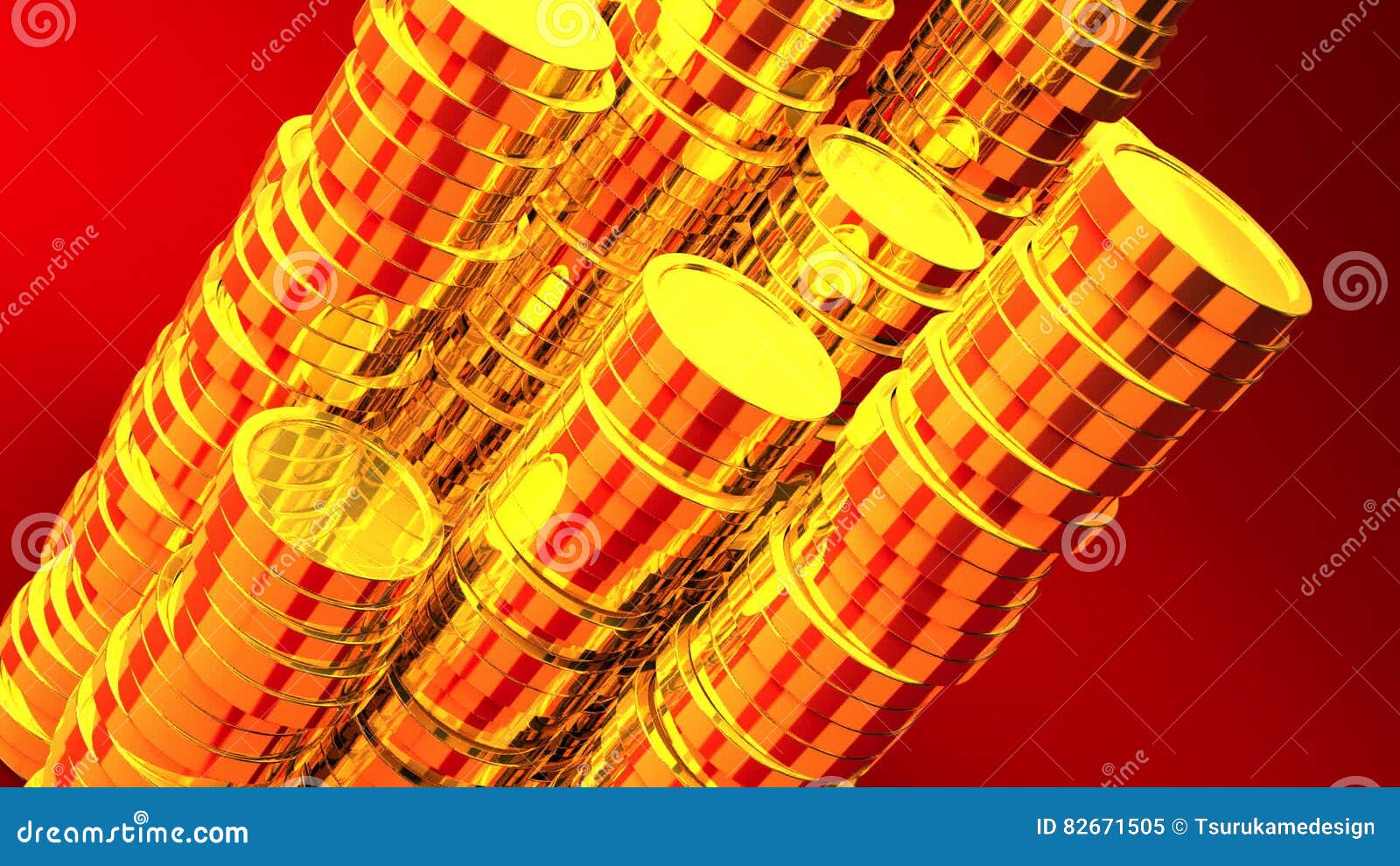 Gold Coins on Red Background Stock Video - Video of money, assets: 82671505