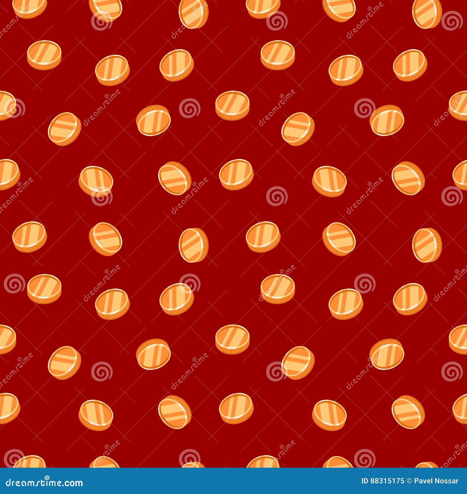 Gold Coins. Seamless Texture Stock Illustration - Illustration of ...