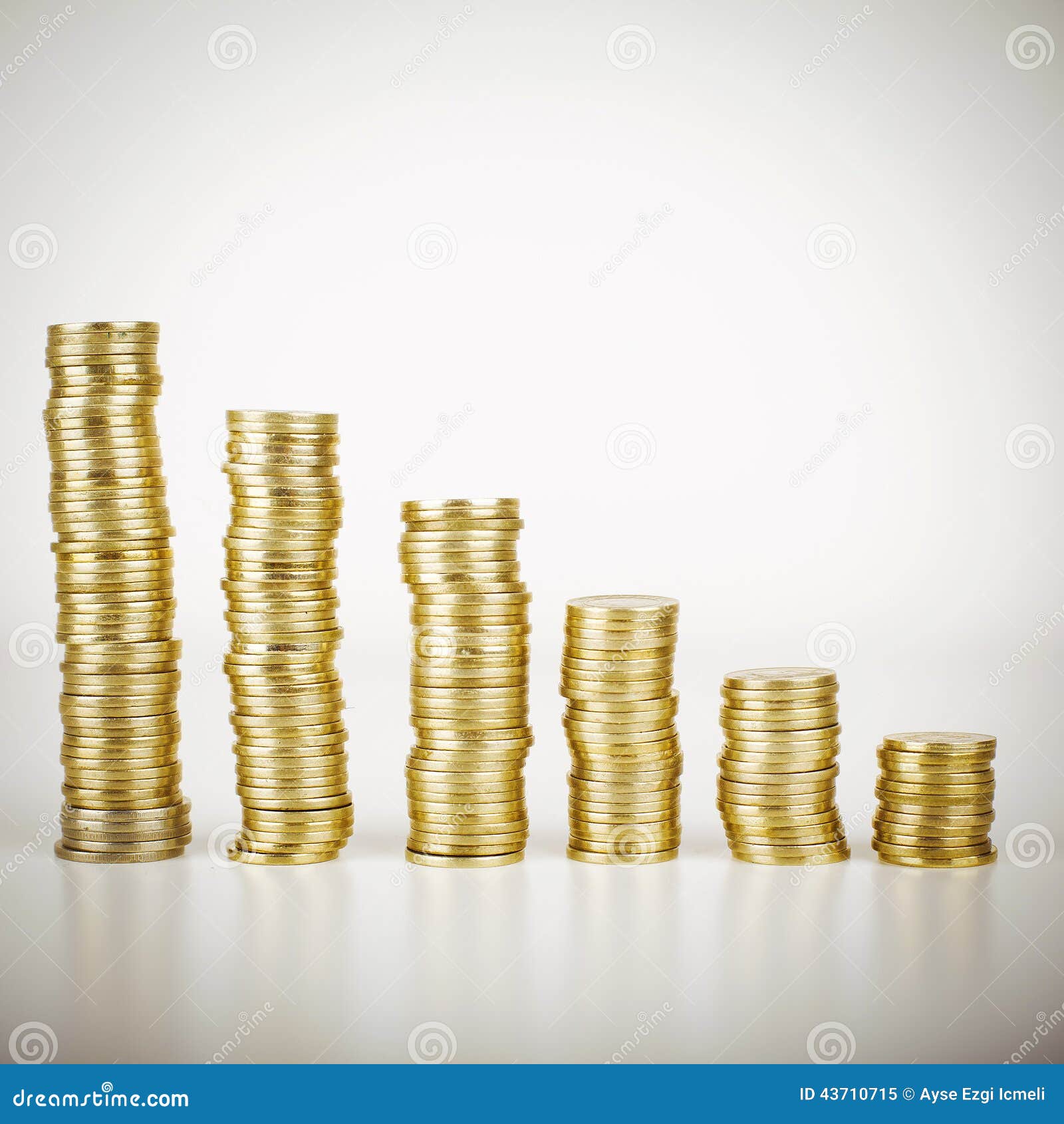 Gold Coins Stack stock image. Image of moving, gains - 43710715