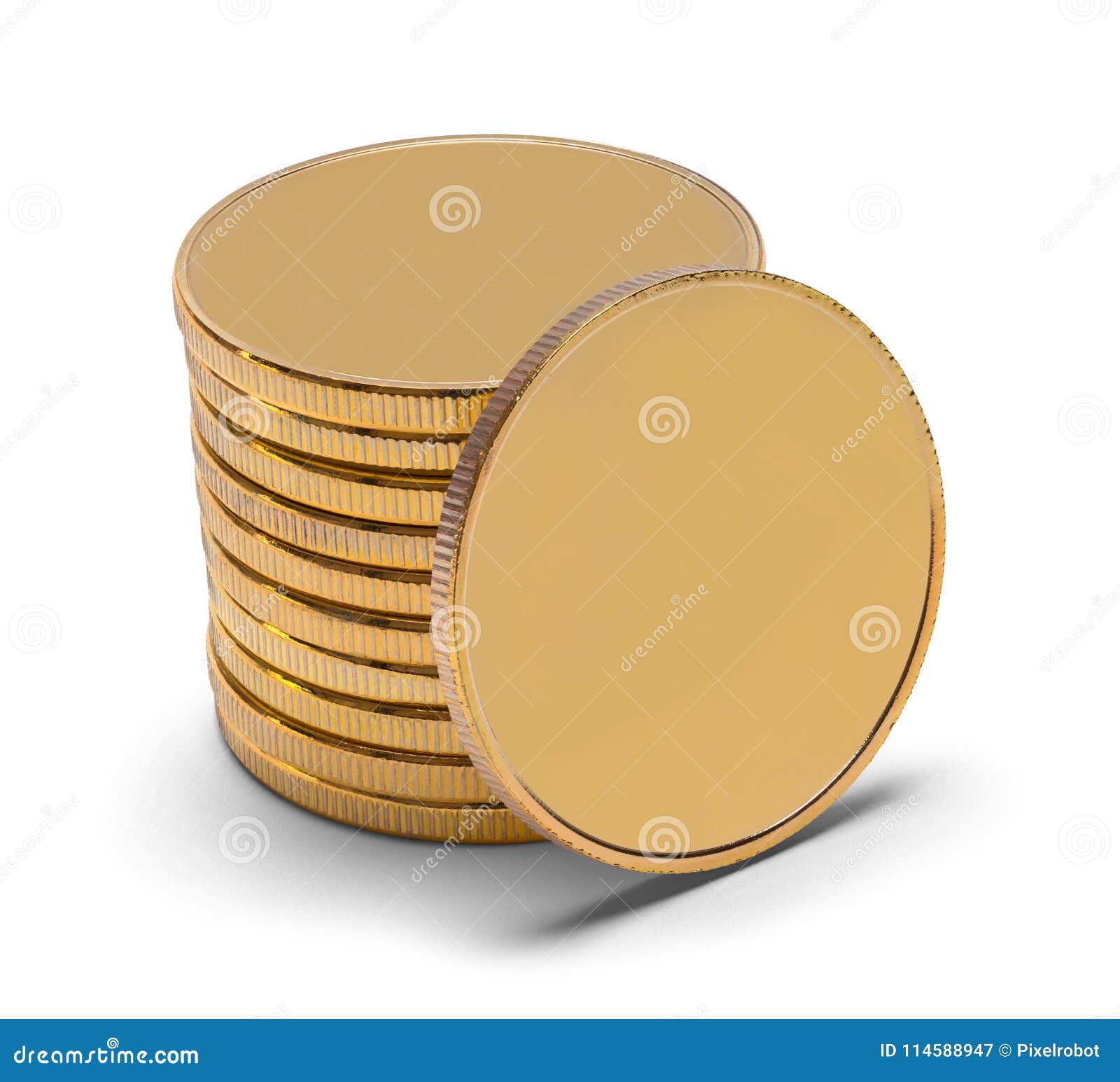 Gold Coins Stack stock image. Image of medal, clean - 114588947