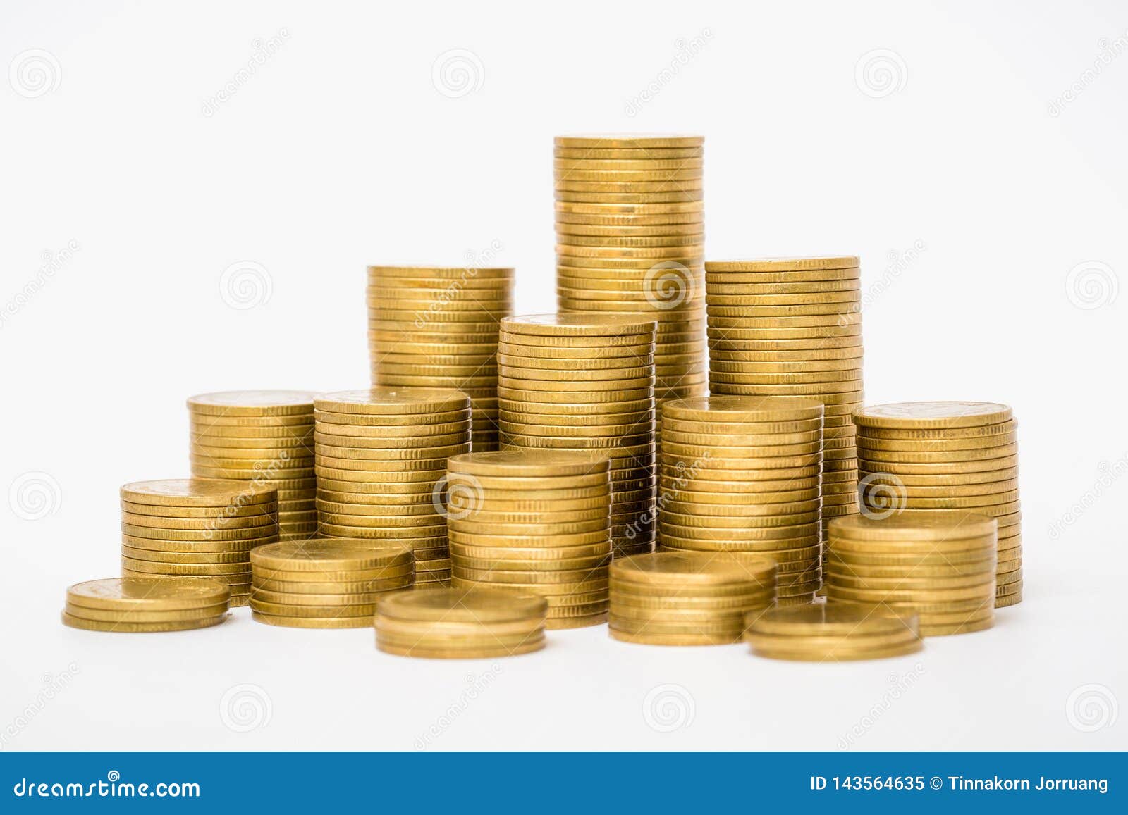 Stacks Of Coins And Dollar Bills, Calculator, Blank Blackboard In The ...