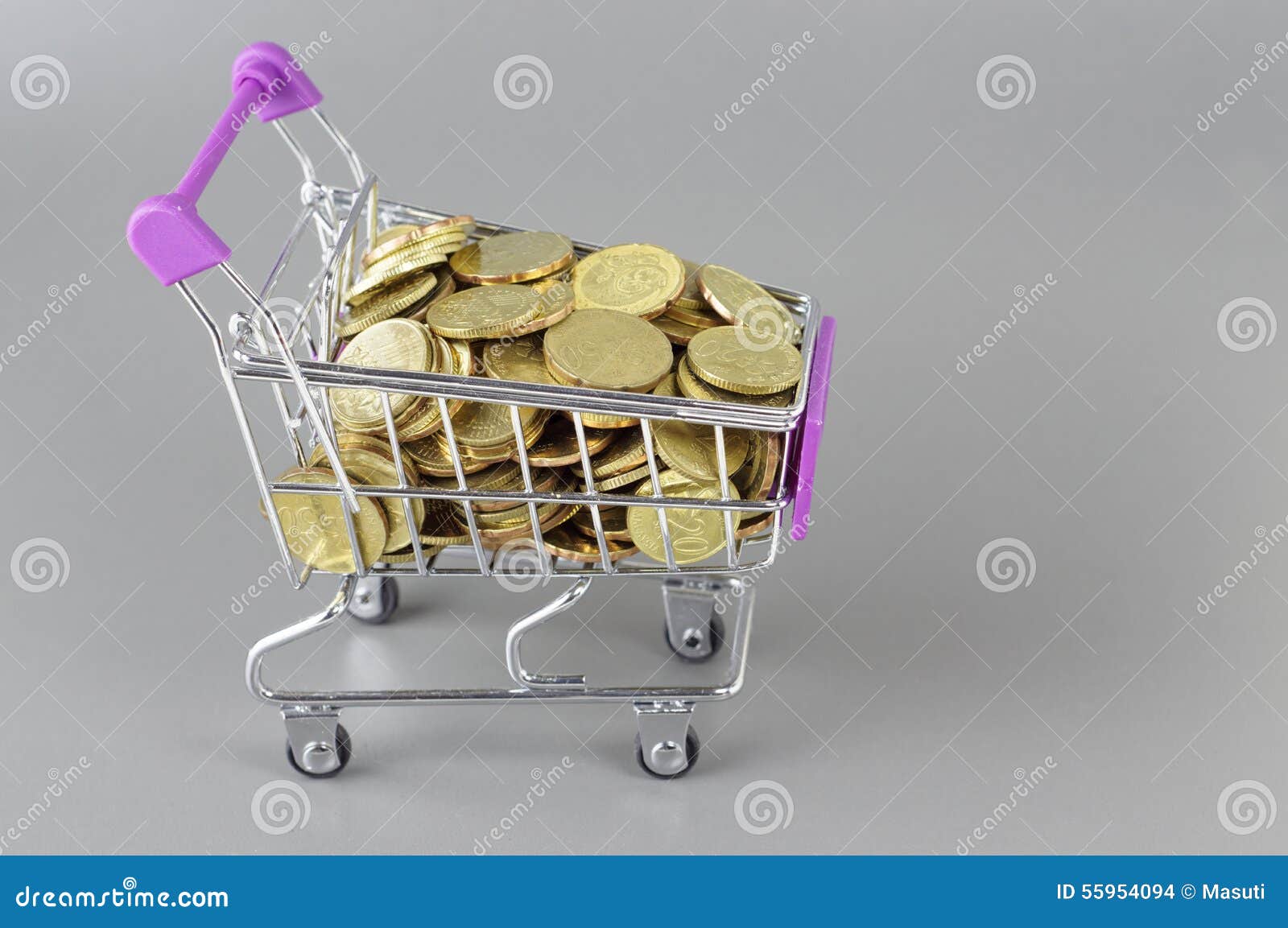 Gold Coins and Trolley - Business Concept Stock Photo - Image of ...
