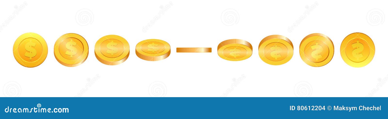 Gold Coins Vector Illustration Stock Vector - Illustration of award ...