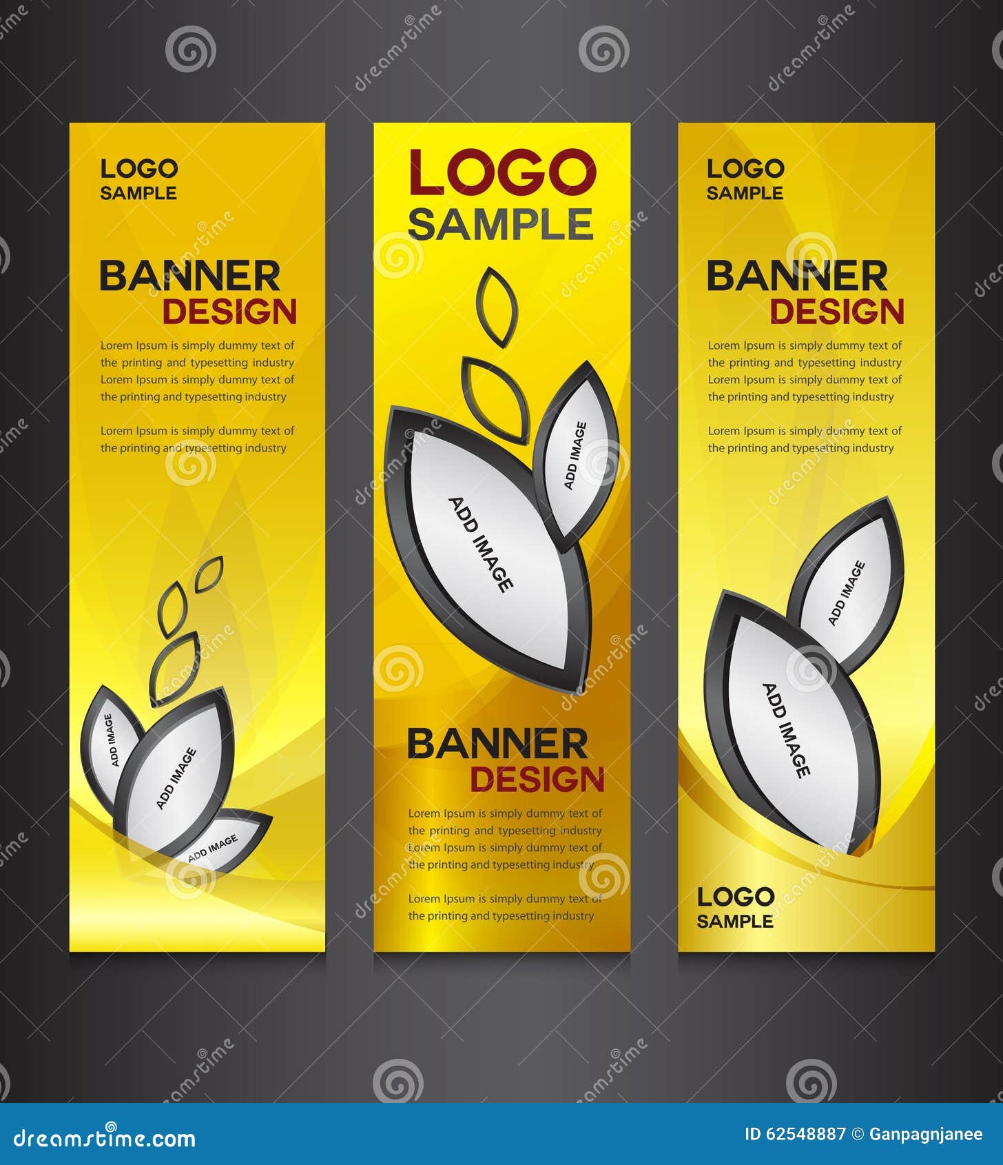 Gold Collection Banner Design Stock Vector - Illustration of card ...