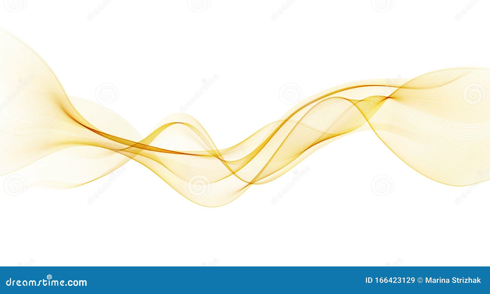 Gold Color Abstract Transparent Wave Design Element Stock Vector ...