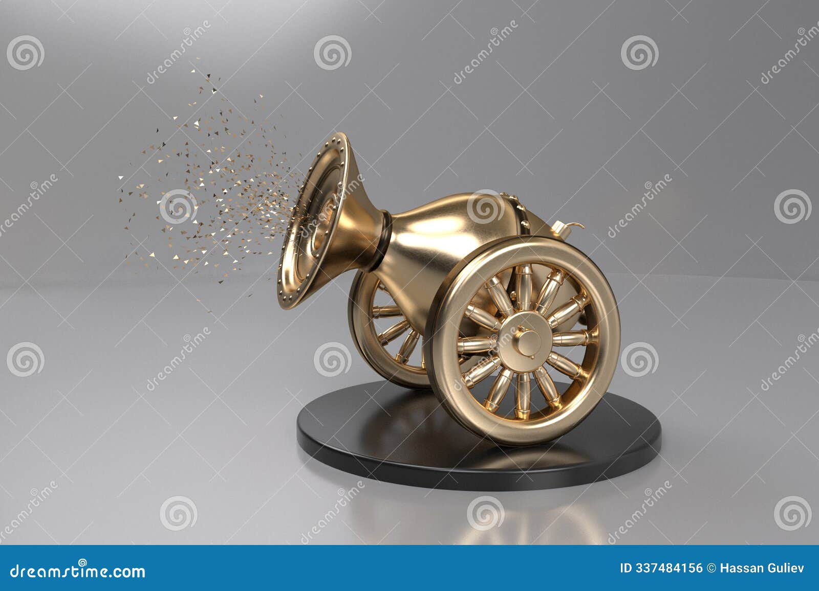 Gold Color Ball Realiatic Render Mock Up Stock Illustration ...