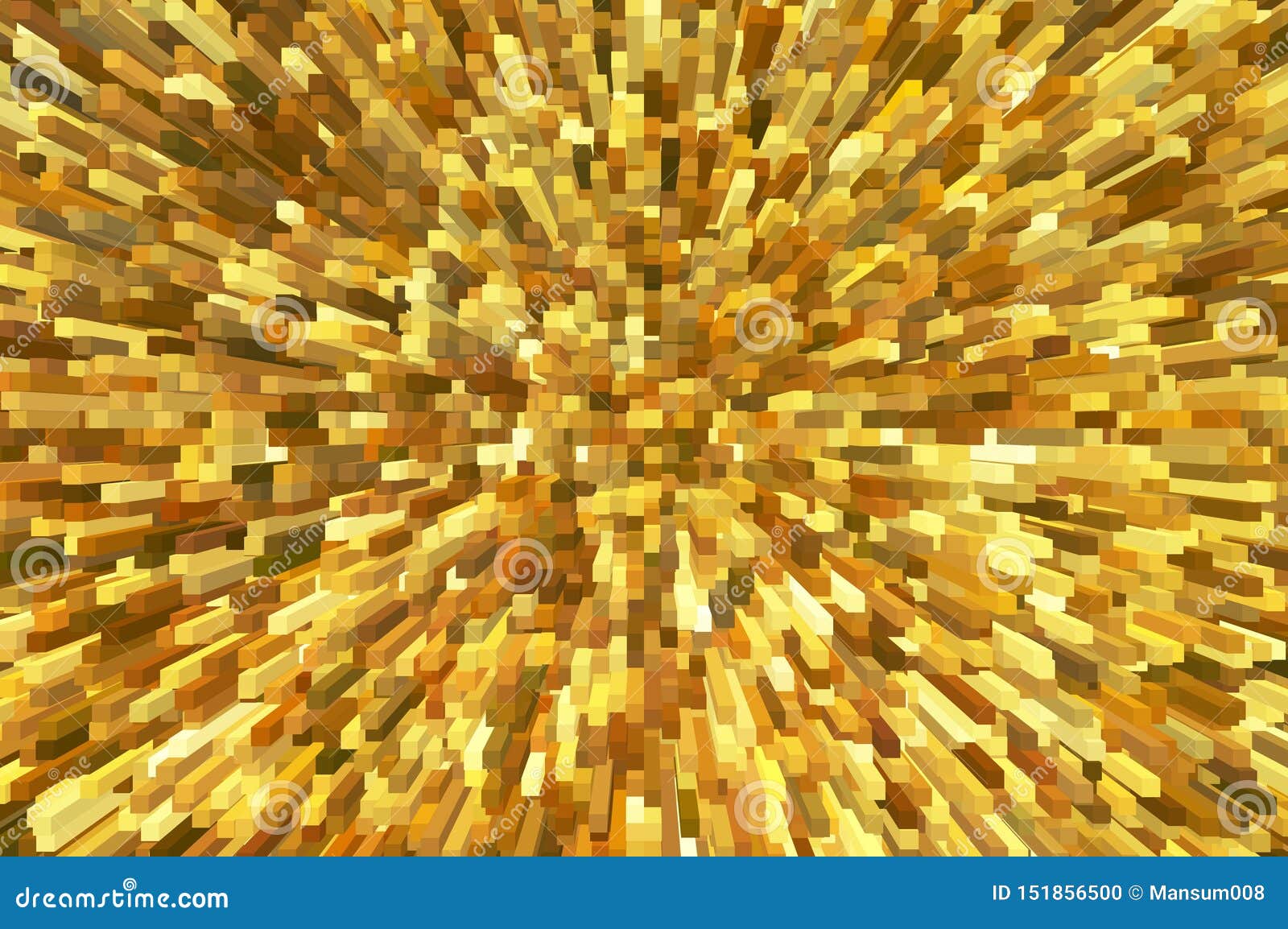 Gold Color Blocks Pattern Background Stock Illustration - Illustration ...