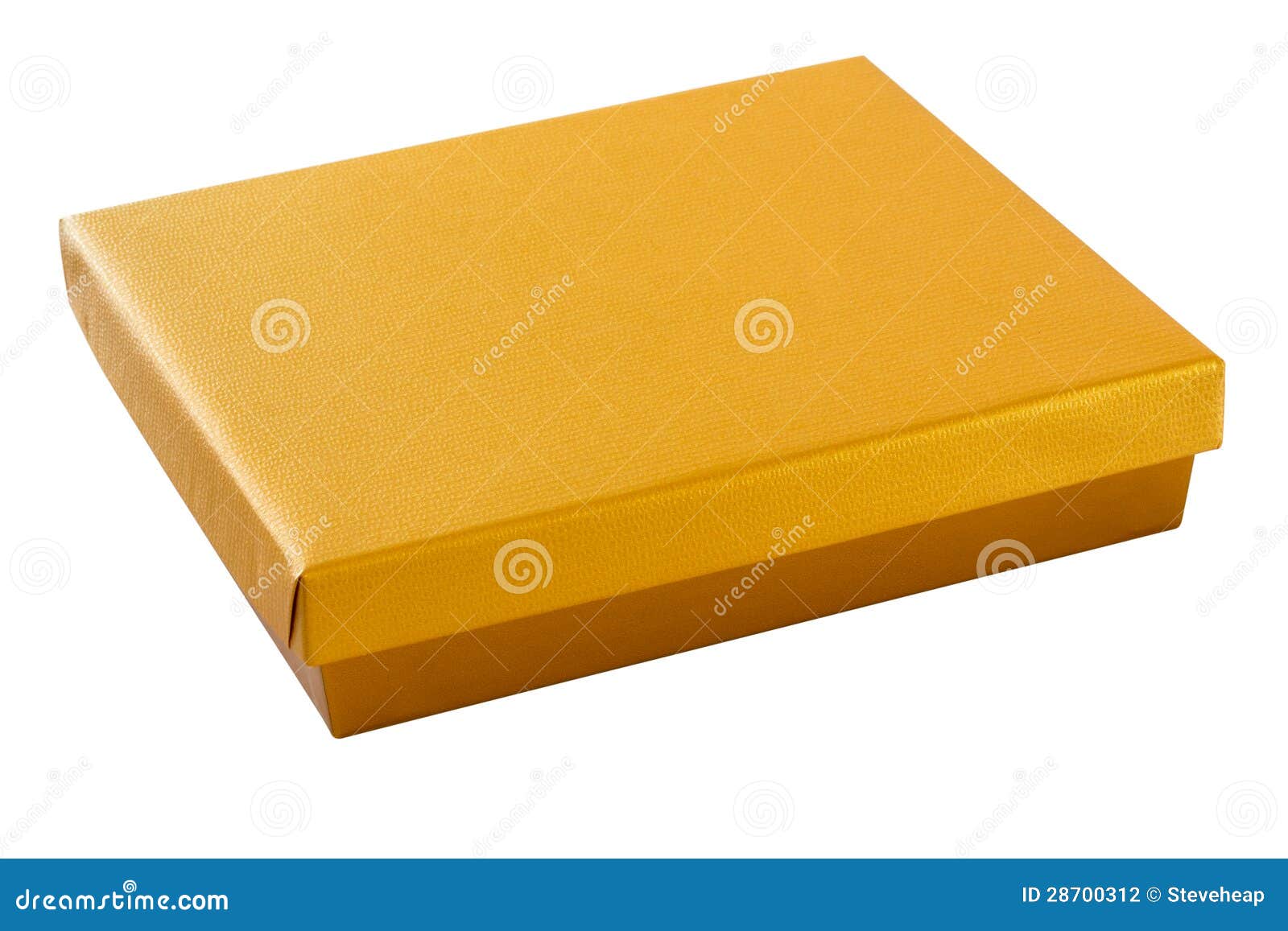 Gold Color Box with Clipping Path Stock Photo - Image of rectangle ...