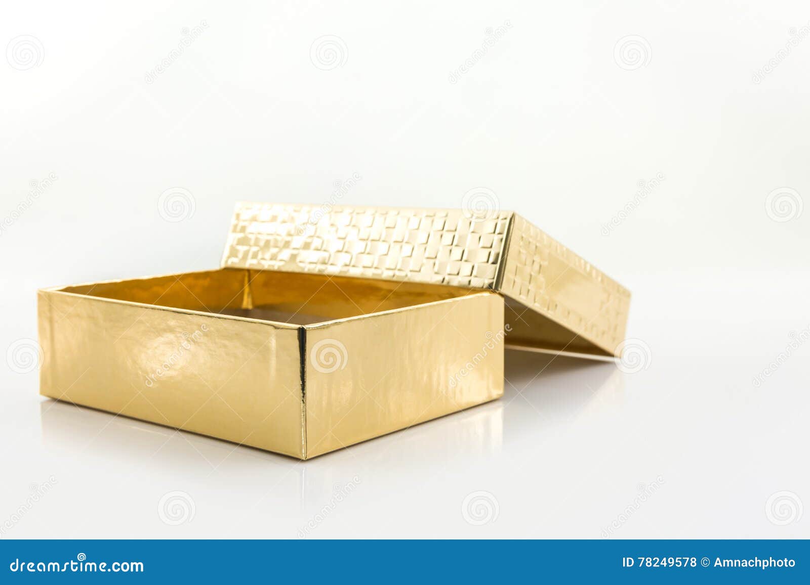 Gold color box. stock photo. Image of fragile, opened - 78249578