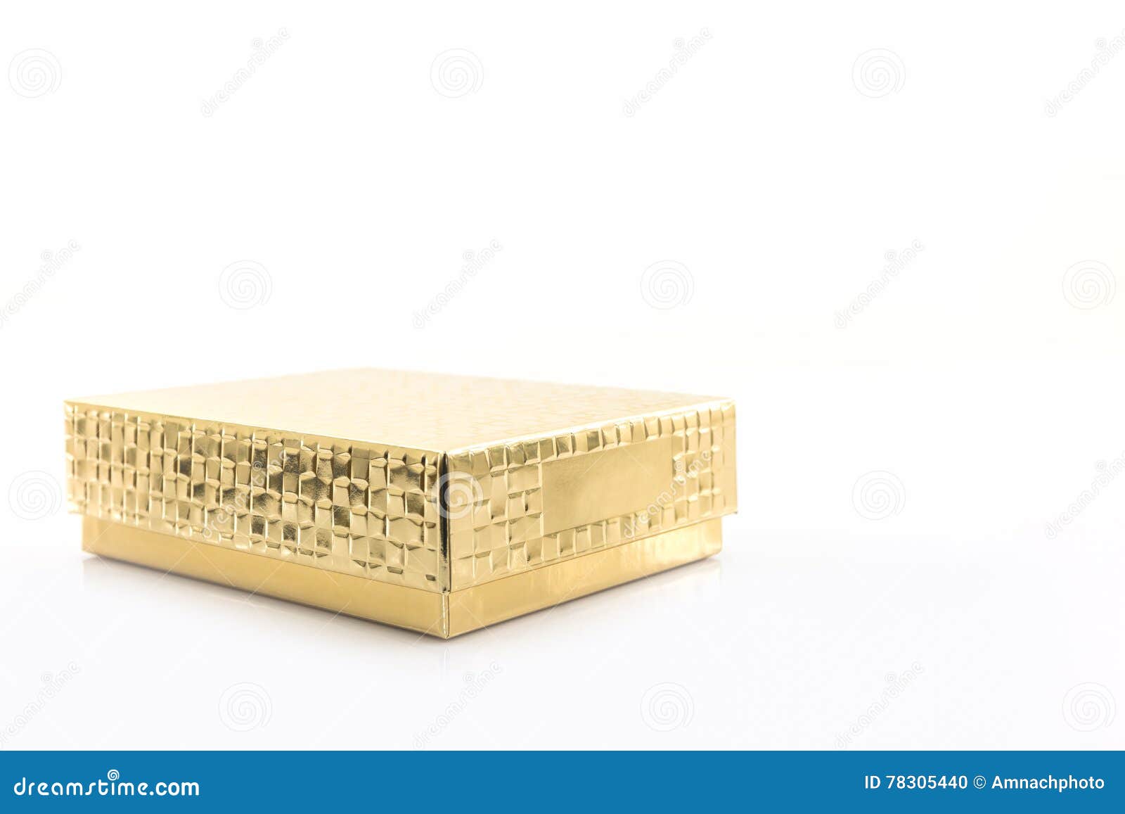 Gold color box. stock photo. Image of package, packaging - 78305440