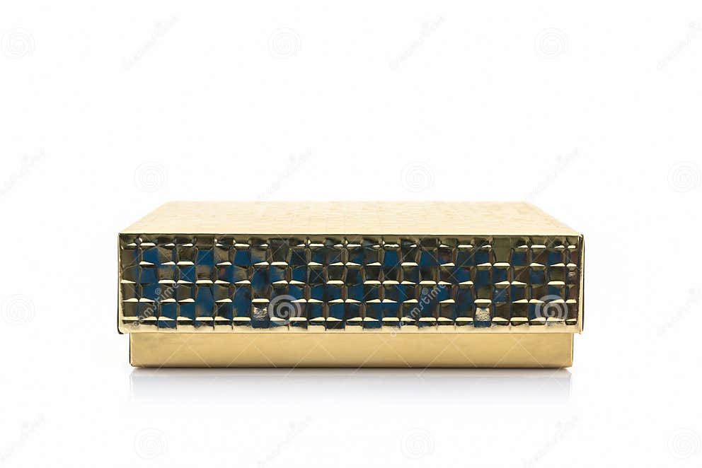Gold color box. stock image. Image of logistics, freight - 78305479