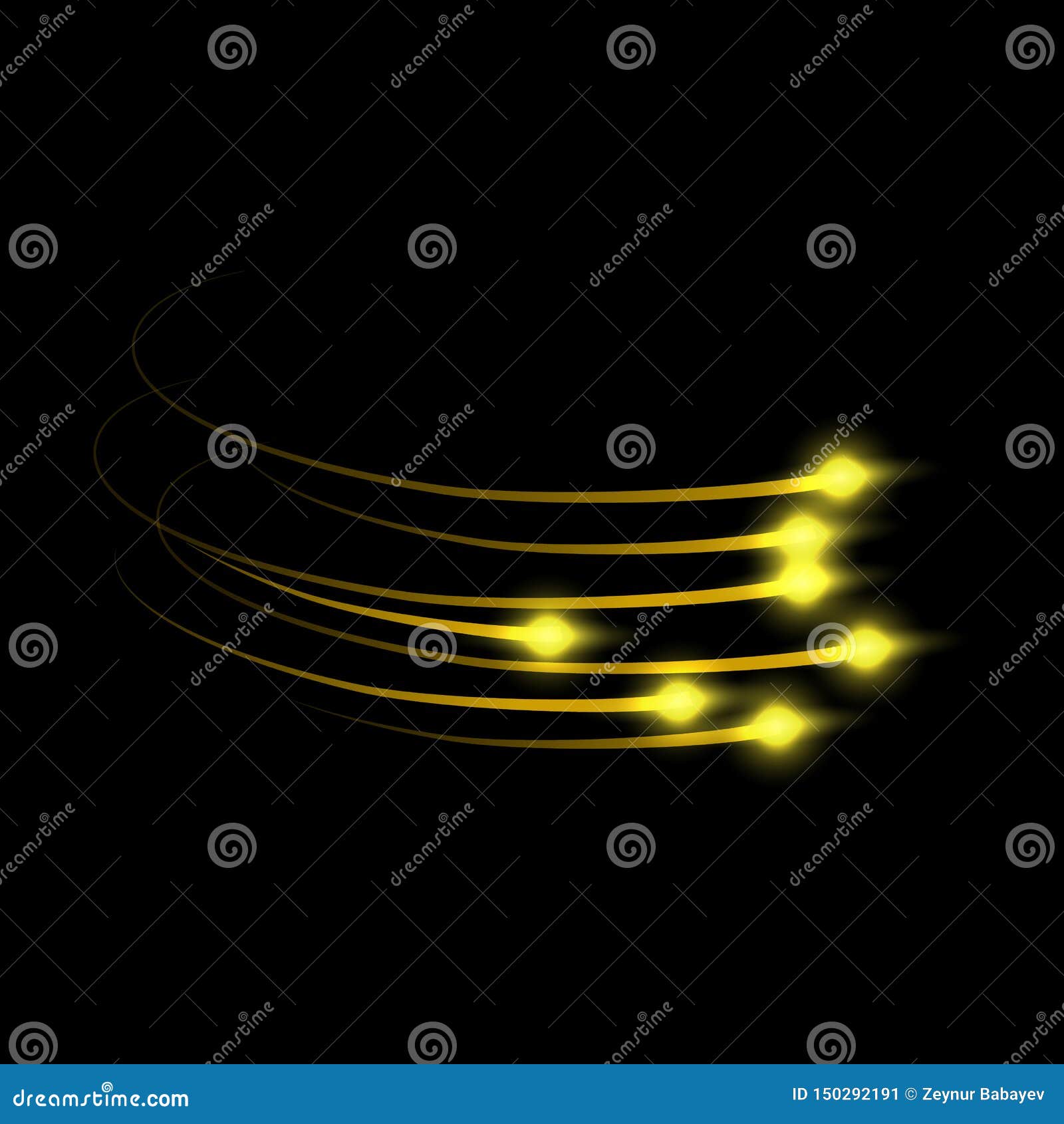 Gold Color Circle Glowing Light Effect for Your Design. Vector ...
